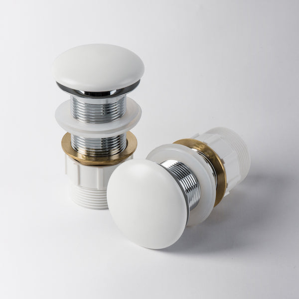 Matte White Ceramic Pop-up Waste - Eight Quarters